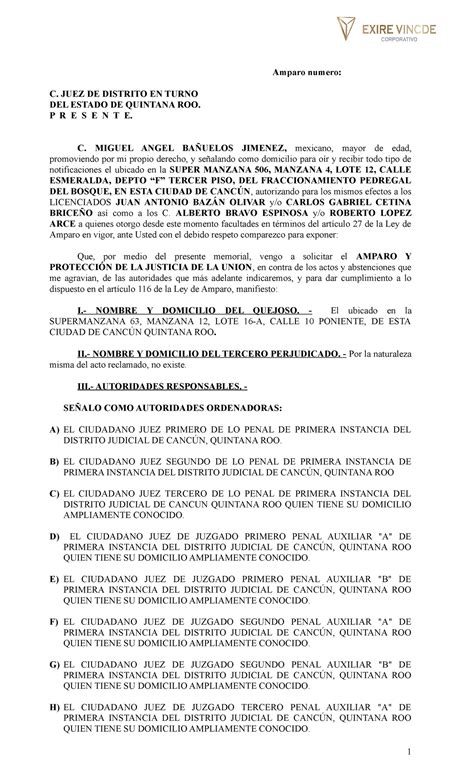 Amparo Vs Orden De Aprehension Amparo Numero C Juez De Distrito En