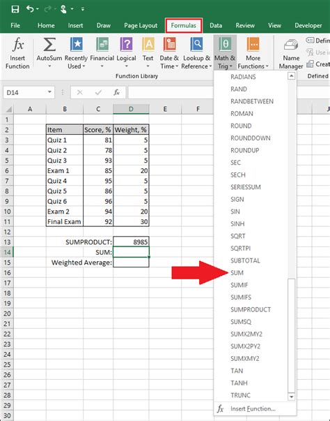 how to calculate a weighted average in excel