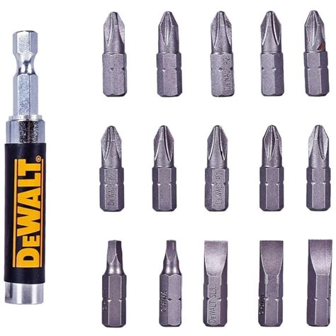 JOGO C 16 PEÇAS DE PARAFUSAR GUIA DW2053 DEWALT