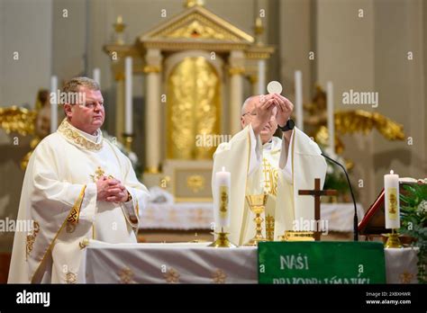 The Consecration Moment Of The Holy Mass Stock Photo Alamy
