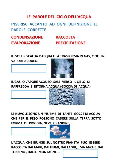 Il Ciclo Dell Acqua Interactive Activity Stati Della Materia Lezioni