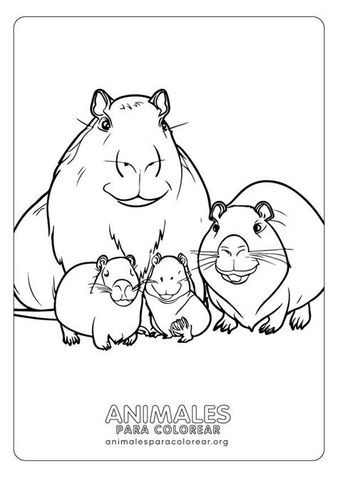Carpinchos Para Colorear Descarga E Imprime Gratis