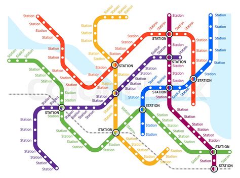 Metro Auskunft Netz Stock Vektor Colourbox