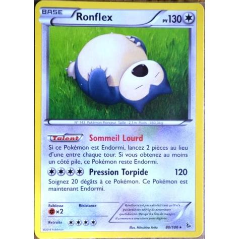 Carte Pok Mon Ronflex Pv Rare Xy Cdiscount Jeux
