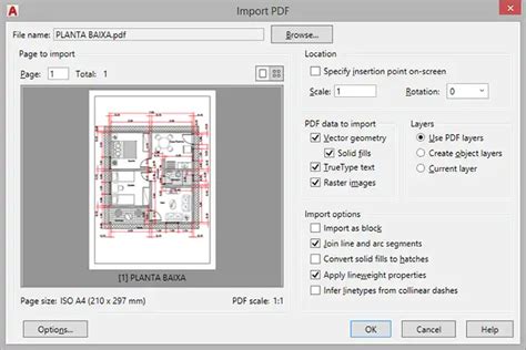 AutoCAD 2020 Aula 13 18 Como Importar Converter PDF Para DWG E Ajustar