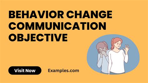 Behavior Change Communication Objective Examples How To Develop