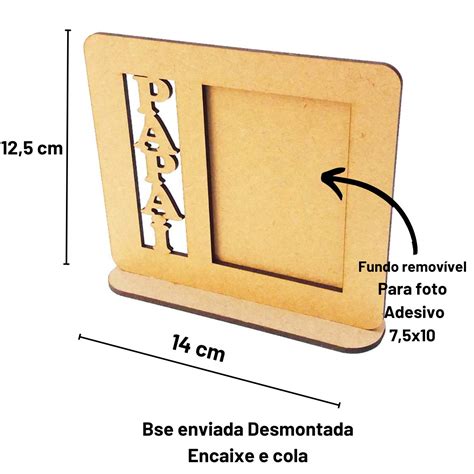 Kit 6 Mini Painel Porta Retrato Mdf Cru Papai Foto 7 5x10 Vertical