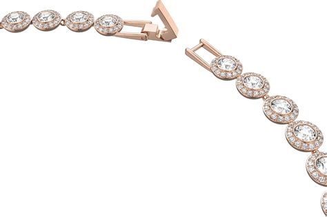 Swarovski Collier Angelic Coupe Ronde Cristaux Placage De Ton Or