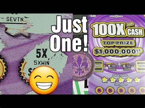 BOOM Only Took One Md Lottery 100X The Cash Scratch Off Tickets