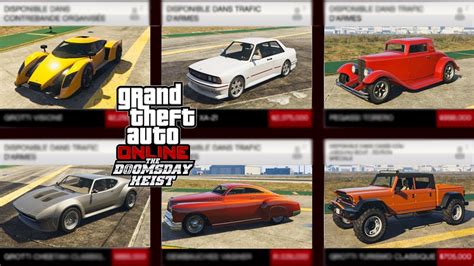 PRIX DES PROCHAINS VÉHICULES DU DLC BRAQUAGE FIN DU MONDE YouTube