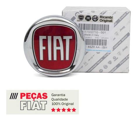 Emblema Da Grade Dianteira Fiat Doblo Palio Uno Original 51804366