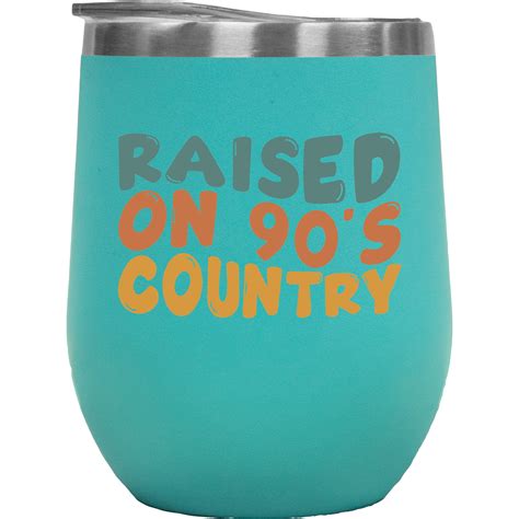 Raised On 90s Country Retro Country Music Themed Quote Groovy Retro
