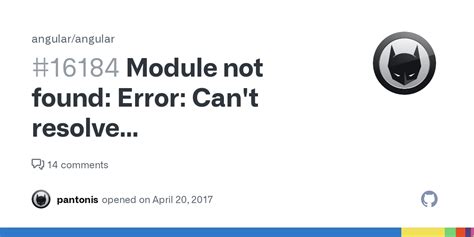 Module Not Found Error Cant Resolve Angularroutersrcrouter · Issue 16184 · Angular
