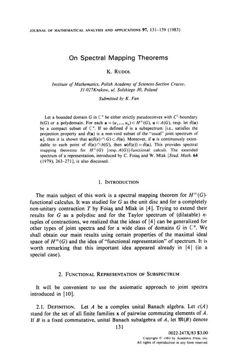 pdf on spectral mapping theorems