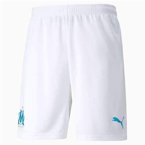 Short extérieur OM 2021 22 bleu marine blanc Cdiscount Sport