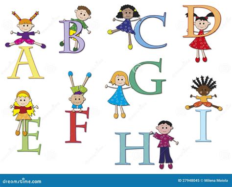Alfabeto Ilustra O Stock Ilustra O De Povos Escola