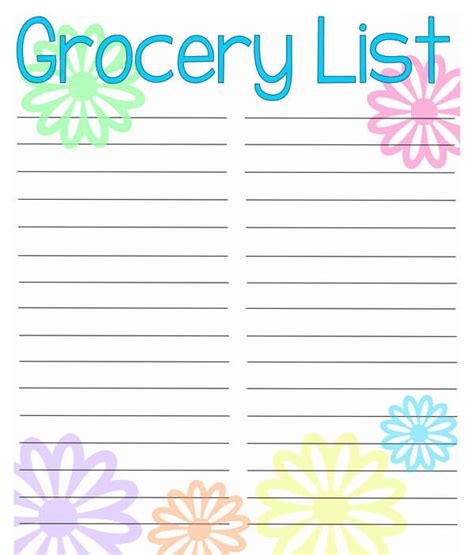 45 Printable Grocery List Templates Word Excel PDF