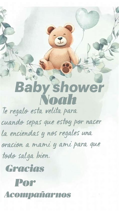 Baby Shower Noah Te Regalo Esta Velita Para Cuando Sepas Que Estoy Por