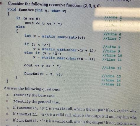 solved consider the following recursive function 2 3 4 6