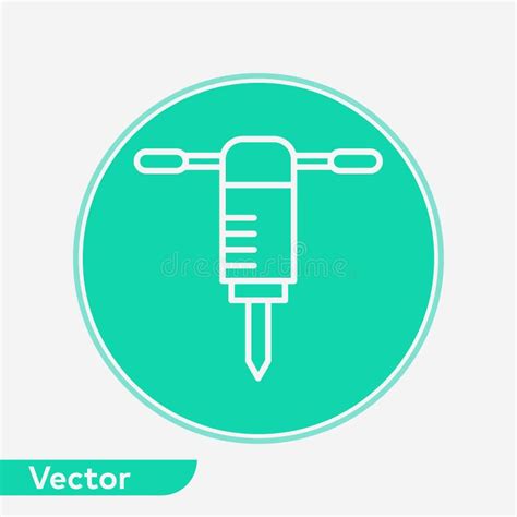 S Mbolo De La Muestra Del Icono Del Vector Del Martillo Perforador