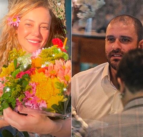 Paolla Oliveira é presenteada flores e Diogo Nogueira é flagrado
