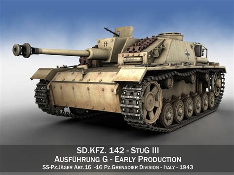 Stug Iii Ausf G Early Production D Cgtrader