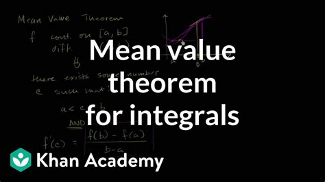 mean value theorem for integrals ap calculus ab