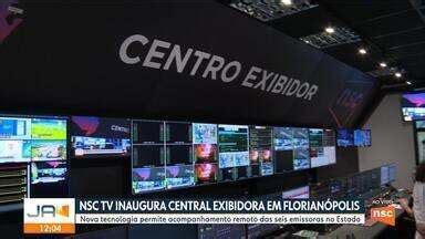 Jornal do Almoço SC NSC tv inaugura central exibidora em