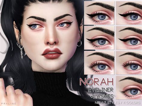 The Sims Resource Norah Eyeliner Lashes N81