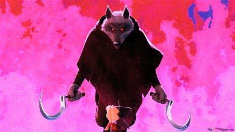 Lobo de El gato con botas El arte de la película de dibujos animados