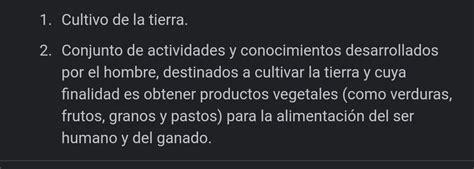 Qué es la agricultura Brainly lat