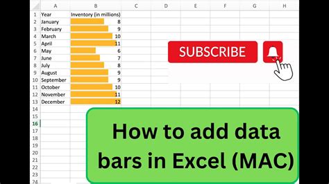 How To Add Data Bars In Excel Mac Youtube