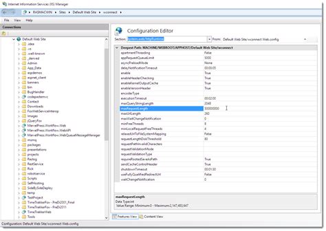 configuring asp and iis request length for post data rick strahl s web log