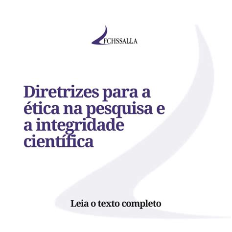 Diretrizes Ética na Pesquisa e a Integridade Científica anpocs org br