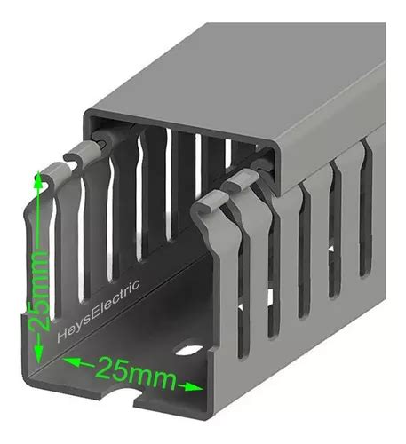 Canaleta Ranurada X Pvc Gris Bandeja Porta Cables Mtrs Cuotas