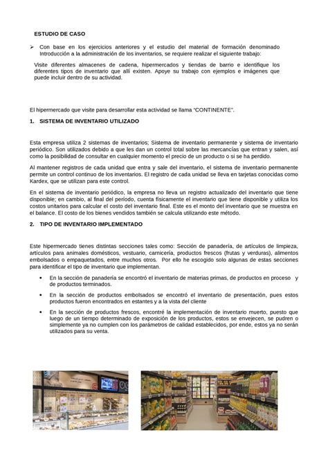 Estudio De Caso Estudio De Caso Con Base En Los Ejercicios Anteriores