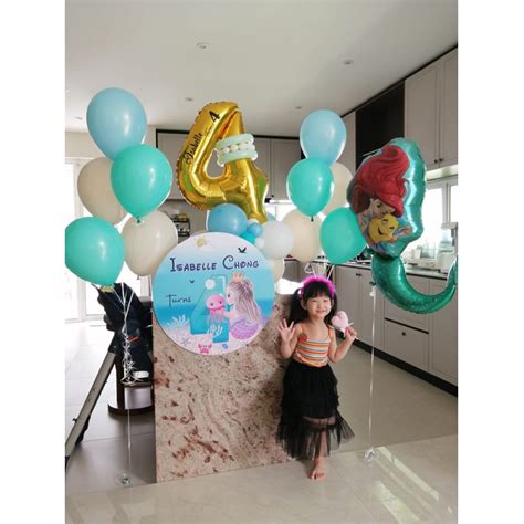 Backdrop 3ft W X 3ft H Mermaid Theme MP08 Airjoy Balloons
