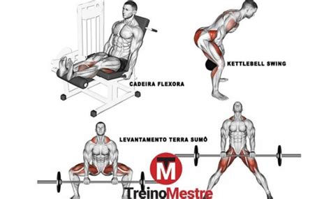 10 Melhores Exercícios para posterior de coxa Ficha de treino