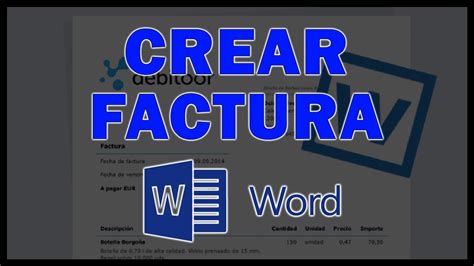 C Mo Crear Una Factura En Word F Cil Plantilla Factura Microsoft