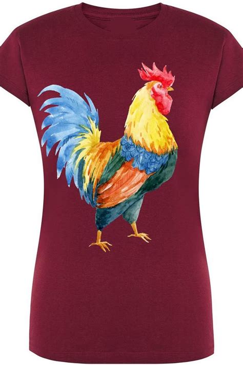 Damski T Shirt Kolorowy Kogut Modny Rozm XXL Ceny I Opinie Ceneo Pl