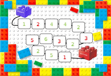 Dénombrer mémoriser une quantité avec des légos jeu de plateau