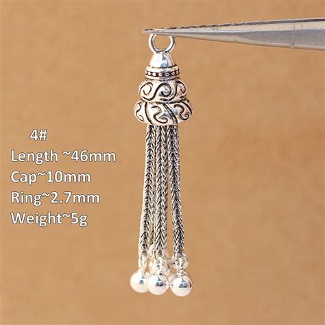925 Sterling Silver Tassels Charms Tassel Charm Silver Tassel Etsy