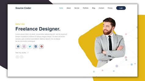 Portfolio Website In Html And Css Web Design Template Personal