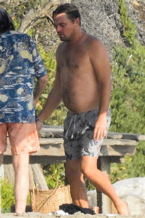 Leonardo Dicaprio Enjoys A Day At The Beach In Malibu With Pal Emile