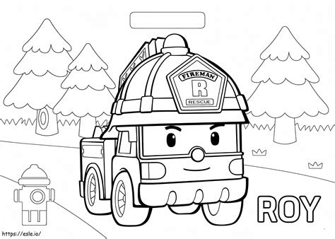 Robocar Poli Roy Coloring Page