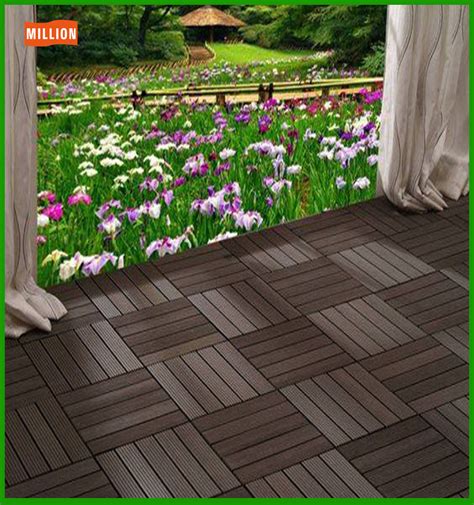 Anti Slip Interlock DIY WPC Wood Composite Deck Tile China Latest