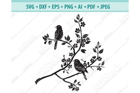 Flock Of Birds SVG Birds On Branches Png Birds 912988