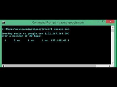 How To Use Tracert Command On Windows Command Prompt YouTube