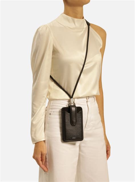 Mini Bag Tiracolo Preta Couro Wave Porta Celular Arezzo