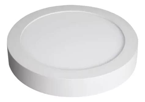 Panel Plafon Led 24w Aplicar Redondo Luz Fria Calida Color Blanco